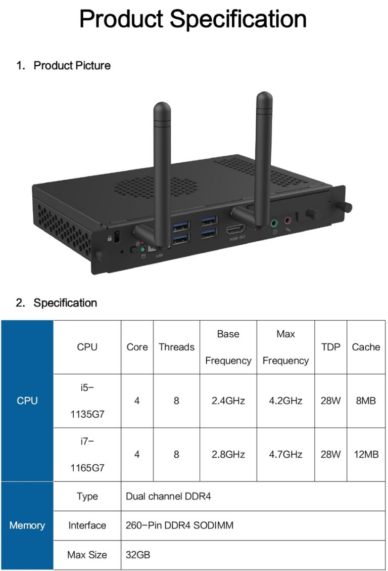 PC Module OPS62A cho dòng Maxhub Education Series